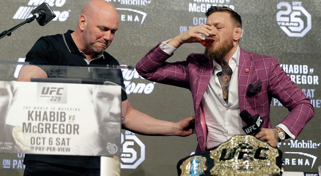 Conor McGregor drinks, swears up a storm at UFC 229 press conference ...